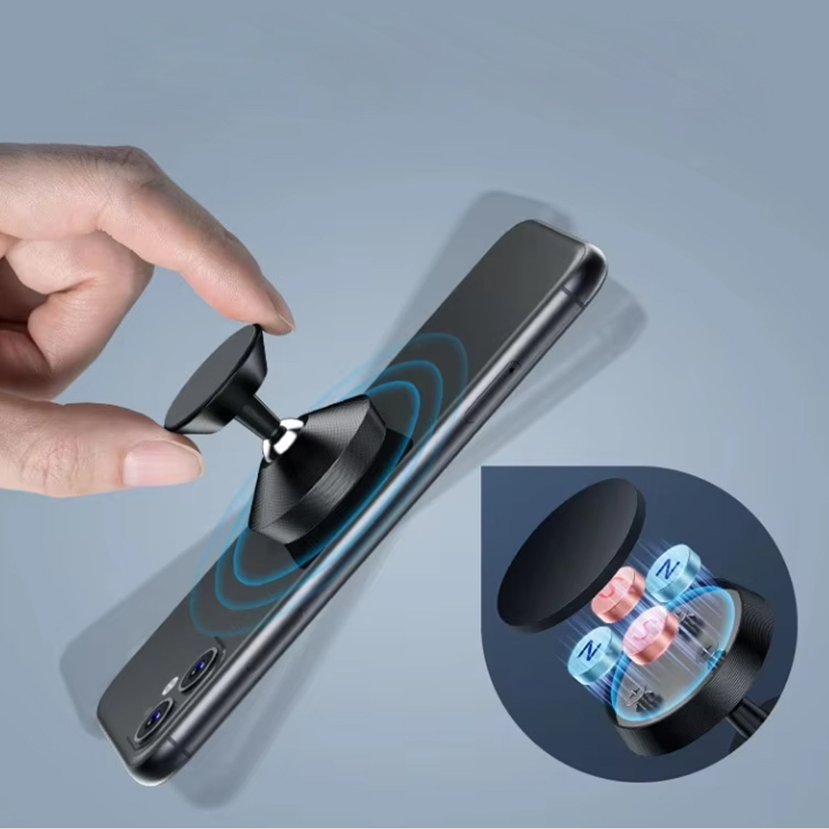 Magnetni nosač za telefon u automobilu sa instalacijom na ventilacione ...